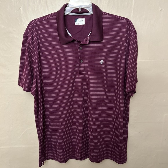 Izod | Shirts | Izod Mens Xxl Deep Purple Golf Polo Shirt | Poshmark